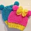 loom knit minnie mouse hat